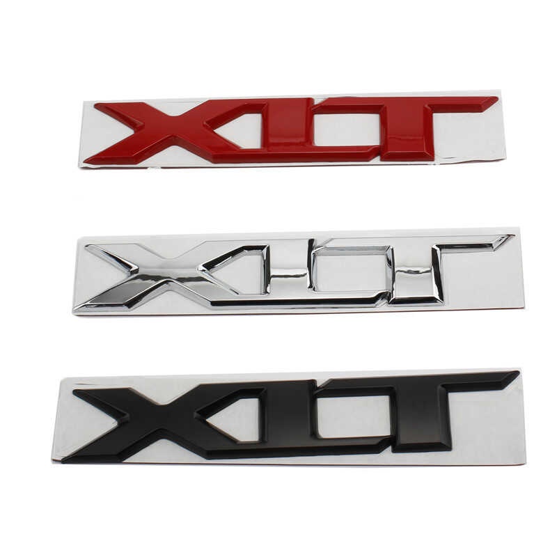 3D Metal Chrome Red Black - XLT Emblem Car Badge Rear Trunk Decal Para ...