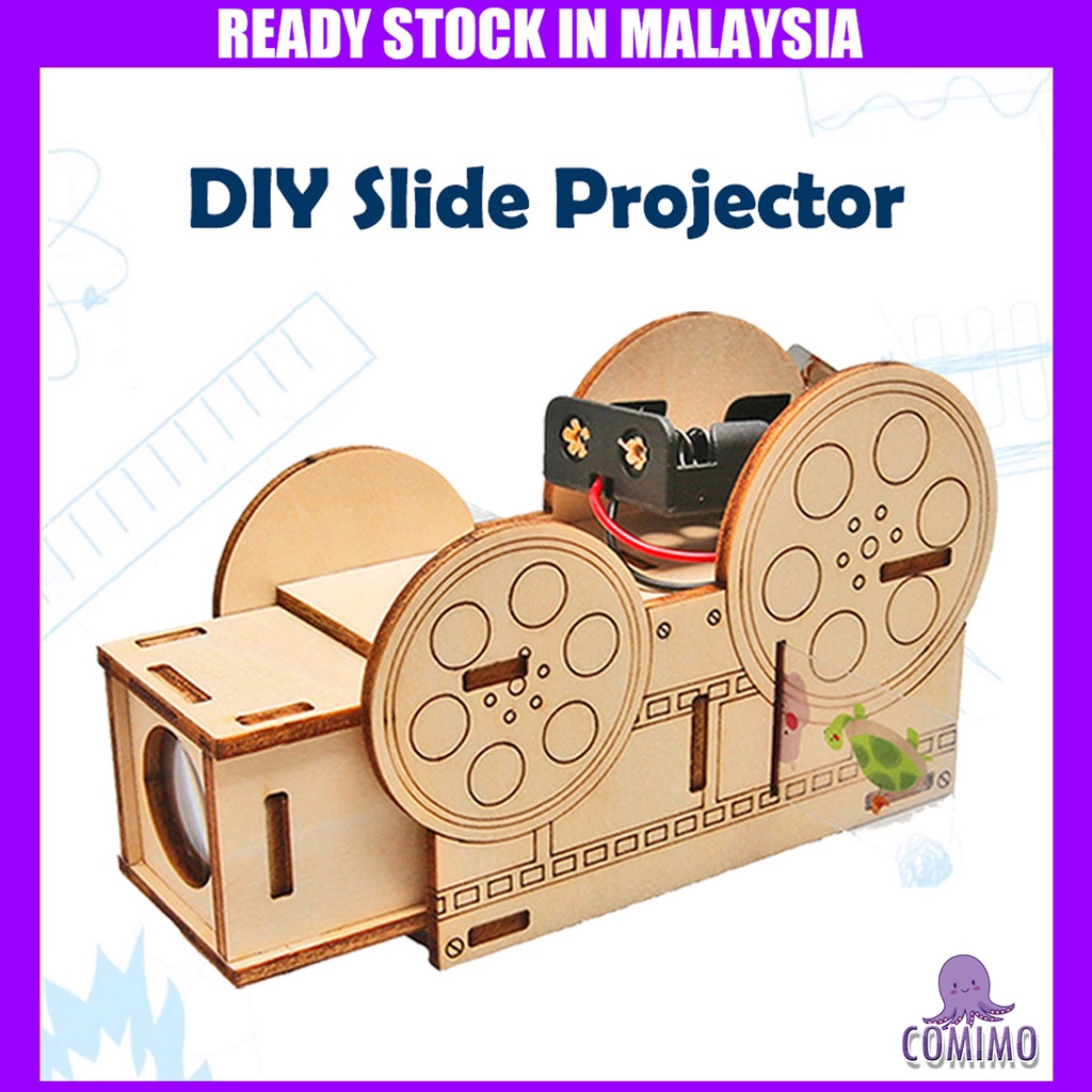 DIY Wooden Slide Projector 3D Puzzle Toy Educational Kits For Children ...