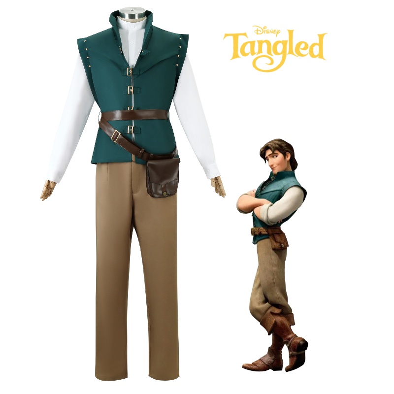 【COD】Flynn Rider Costume Disney Tangled Rapunzel Flynn Rider Prince ...