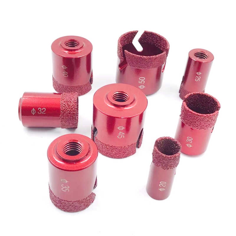 M14 thread dry vacuum brazing diamond drill bit, cup saw, ceramic tile ...