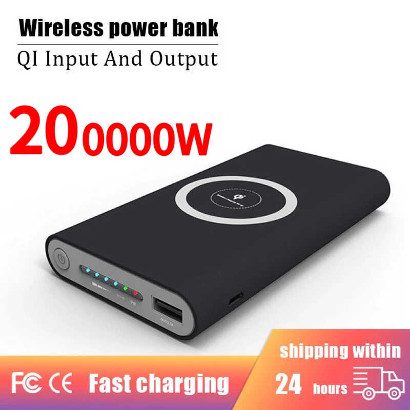 Wireless Power Bank 200000mAh Two-way Super-Fast Charging Power bank ...
