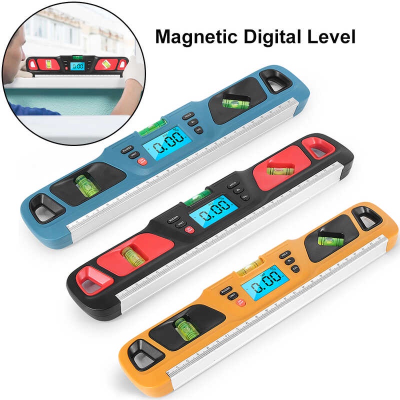 Protractor Inclinometer Horizontal Scale Ruler Bubble Electric Level ...