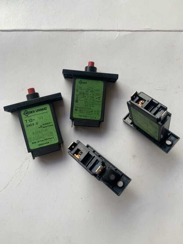 Ruitu SWISS MADE overload protection switch T12-111 6A 8A240VAC 2 new ...