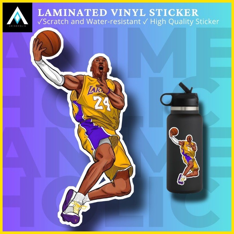⚾︎ KOBE BRYANT MAMBA LAKERS STICKERS |~ ANIMEHOLIC LAMINATED VINYL ...