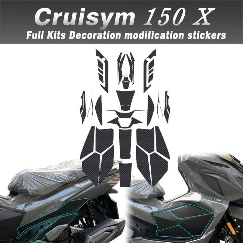 Sym For Cruisym 150 X Cruisym150x Carbon Fairing Emblem Sticker Decal ...