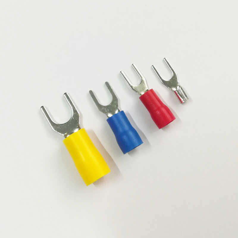 Cold pressed wiring terminal fork shaped U-shaped Y-shaped insulated ...