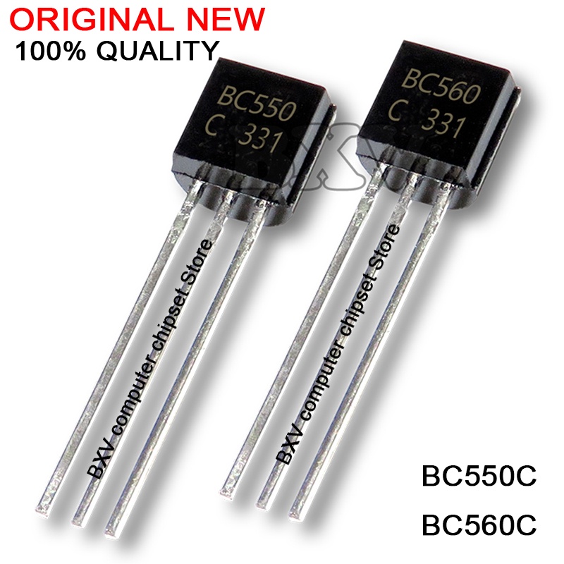 50PCS BC550C + BC560C Each 25pcs BC550 BC560 TO92 Transistor DIP-3 45V ...