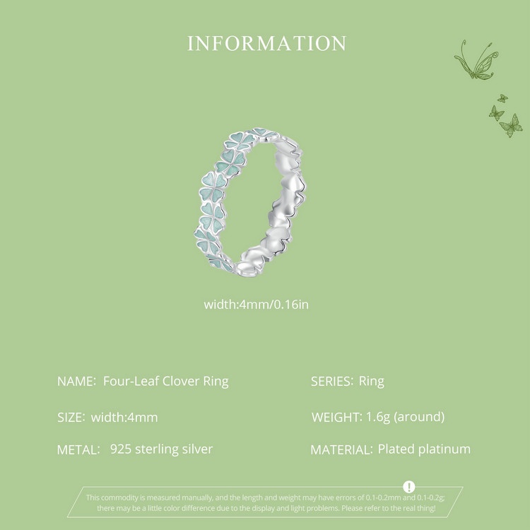 Bamoer 925 Sterling Sliver Earrings Green Forest Style Butterfly ...