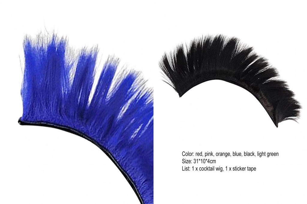 [AM] Cuttable Helmet Wig Detachable High Temperature Silk Bright Color ...
