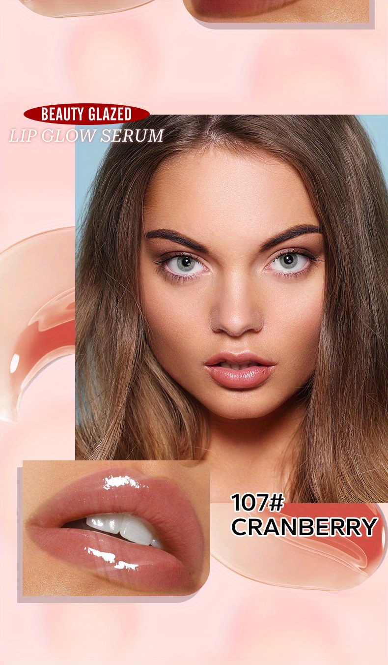 BEAUTY GLAZED 8 Colors Hydrating Lip Color Lip Glaze Long-lasting Shiny ...