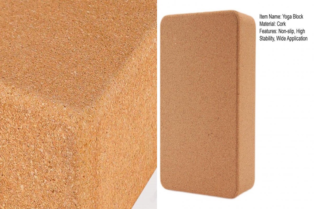 |COD| Lightweight Yoga Block High Density Cork Yoga Block Eco-friendly ...