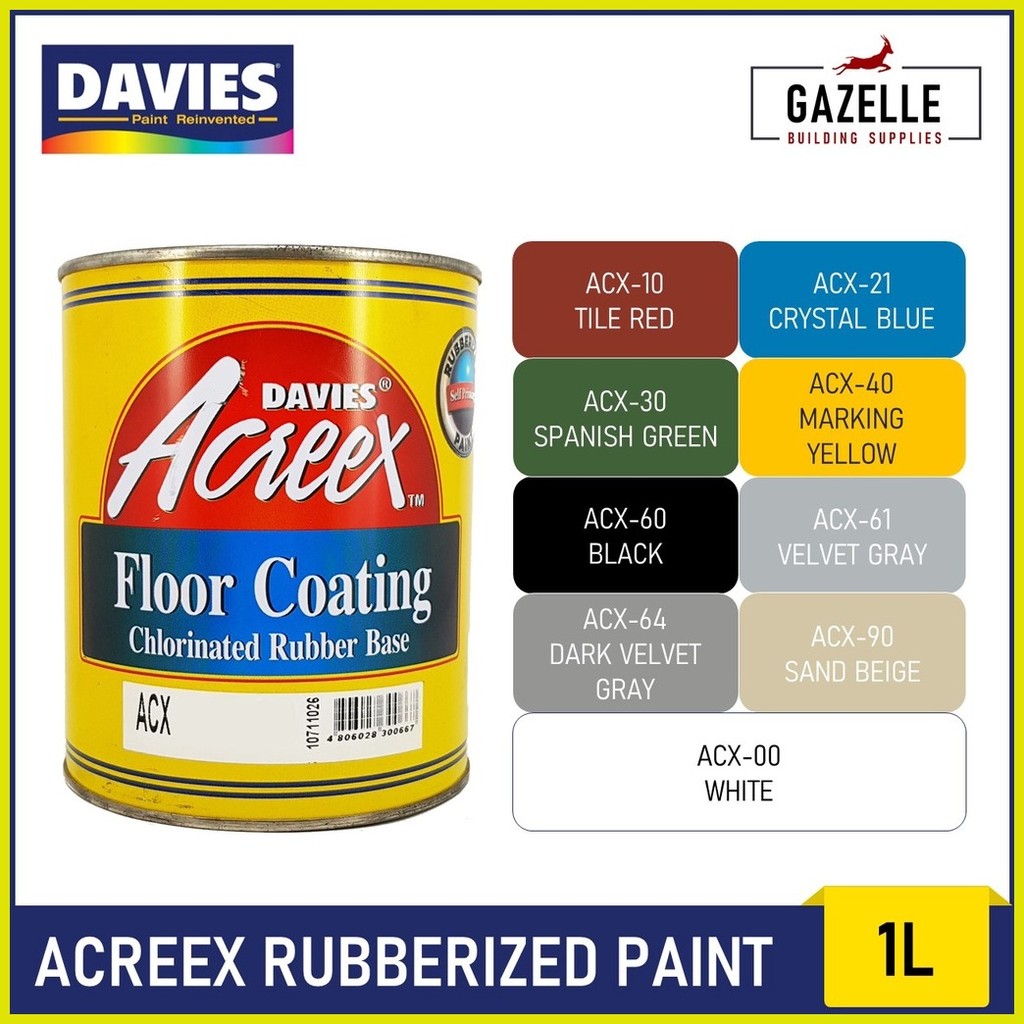 Davies Acreex Rubberized Floor Paint - 4L | Shopee Philippines