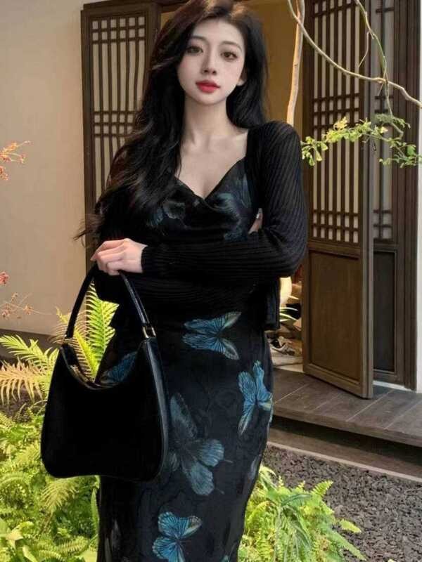Summer New Butterfly French Socialite Style Sexy Slim Fit Camisole High ...