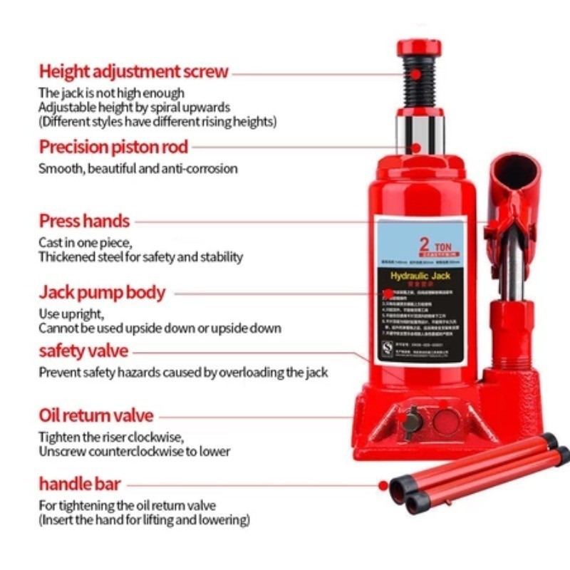5/10 Tons Car Hydraulic Jack Extra Heavy Duty Bottle Hydraulic Jack ...