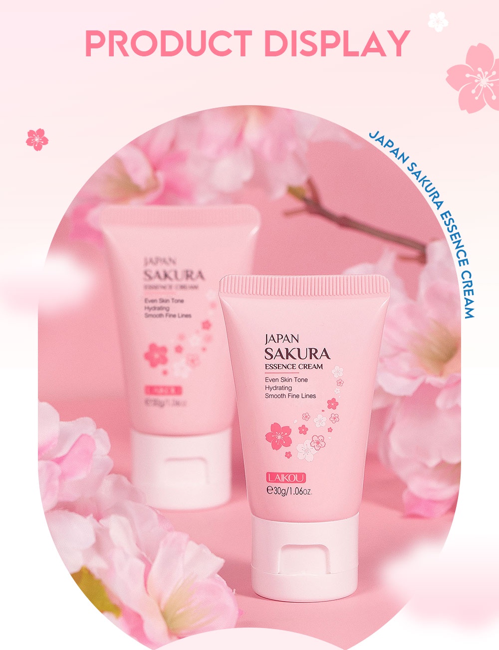 LAIKOU Japan Sakura Essence Cream Brighten Skin Hydrating Reduce Anti-aging 30g | Shopee Philippines
