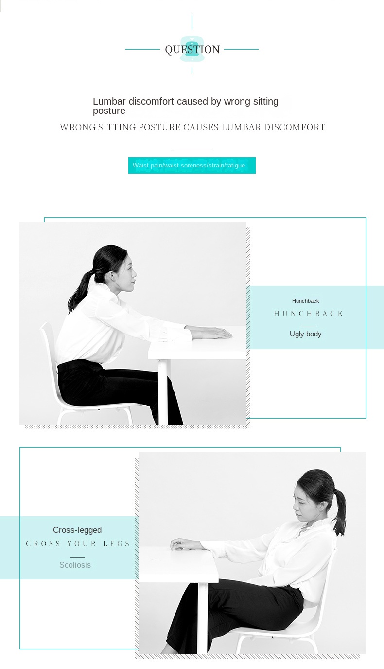 Posture Corrector Chair LumbarBack Support Chair Cushion Curable Chair ...