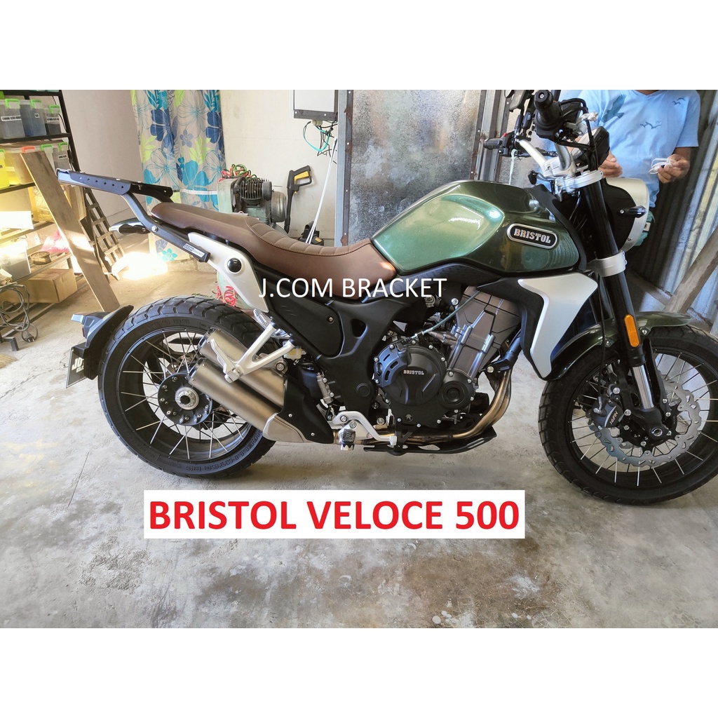 ♞BRISTOL VELOCE 500 Original J.COM HEAVY DUTY TOP BOX BRACKET with Top ...
