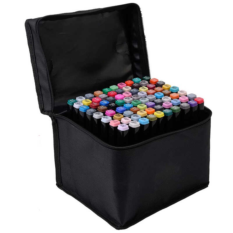 12 Colors/Bag Art Marker Alcohol Based Felt Pen Dual Tips Manga ...