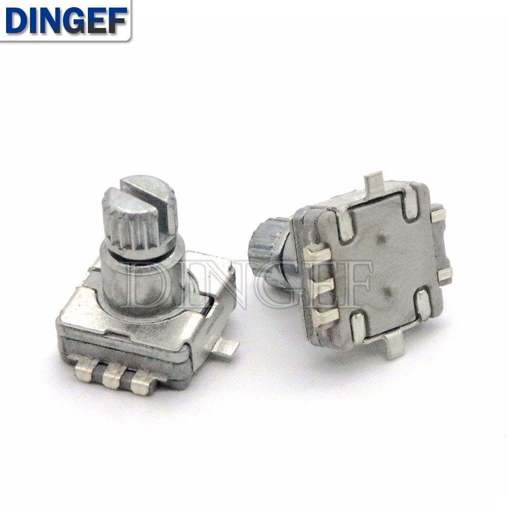 5PCS/LOT Rotary Encoder Switch EC11 With Push Switch 5Pin SMD Type Handle Length 10MM Plum Shaft ...