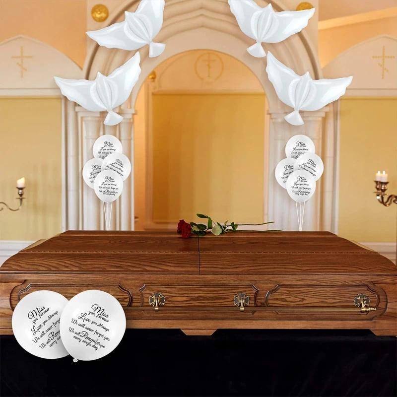 10/20/30pcs Memorial Balloons 12inch Remembrance We will Miss You ...