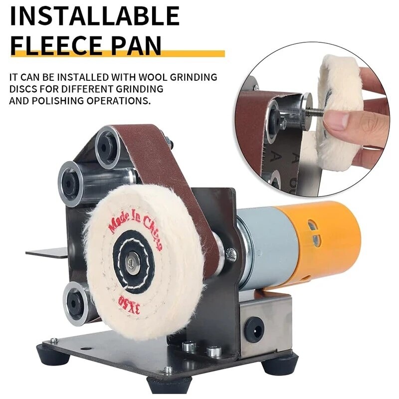 Electric Belt Sander Metal Polishing-Grinding Adjustable DIY Power ...