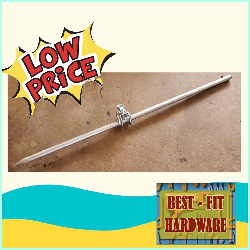 GALVANIZED GROUNDING ROD / GROUND ROD PARTS & FULL SET w/ CLAMP ...