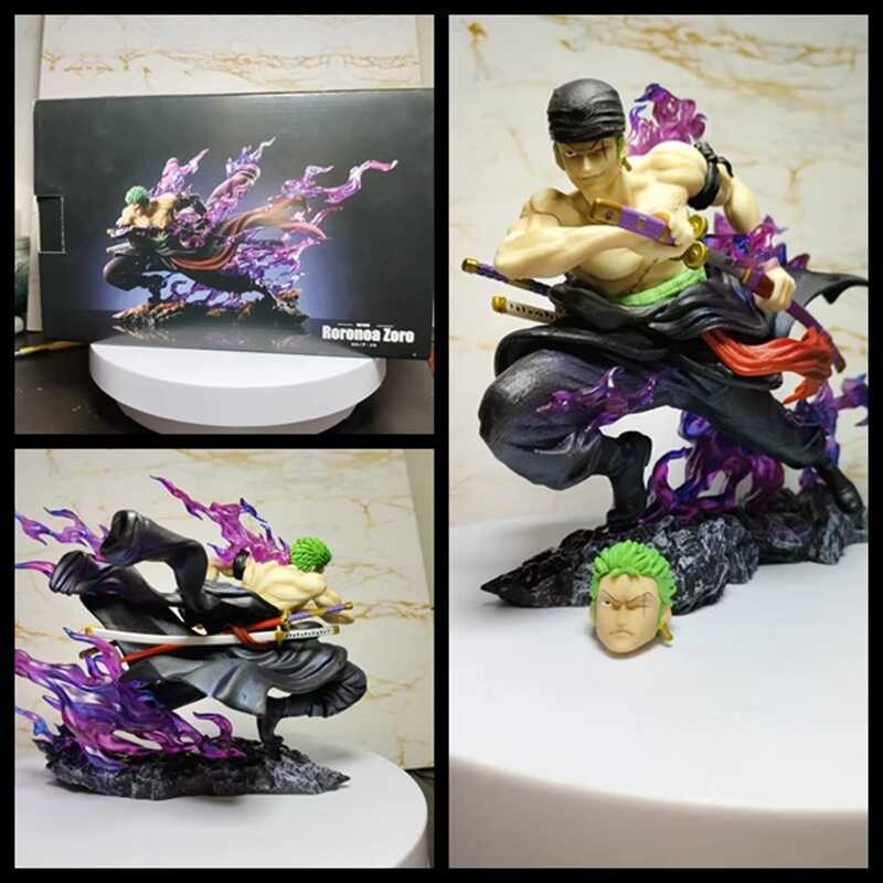 Anime One Piece GK Three Blade Flow Drawing Drift Solon Double Headed ...