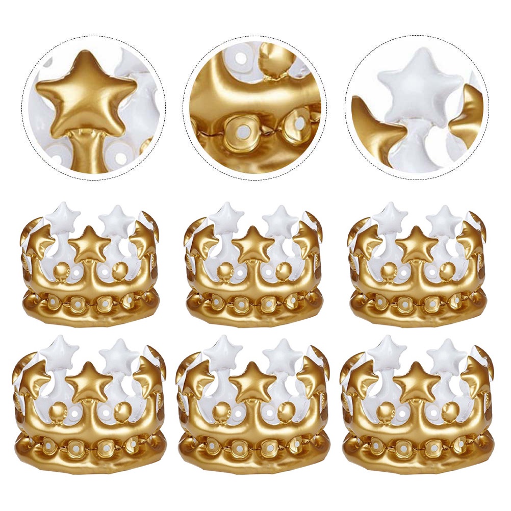 6 Pcs Clothing Accssoris Fstival Iatabl Crown Cosplay Photo Prop ...