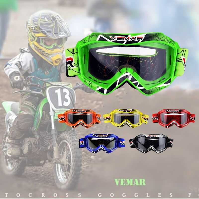 Vemar Glasses Kids Child Motorcycle Racing Goggles MX MTB Off-Road Dirt ...