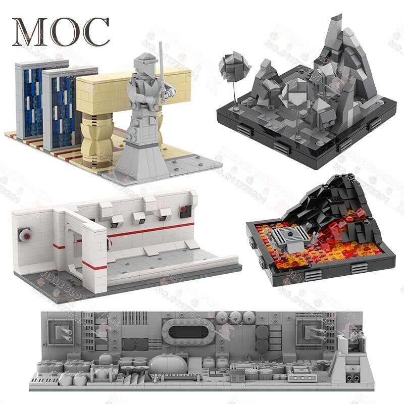 Movie Series Scenes MOC Building Blocks Creative Temple Mustafar ...