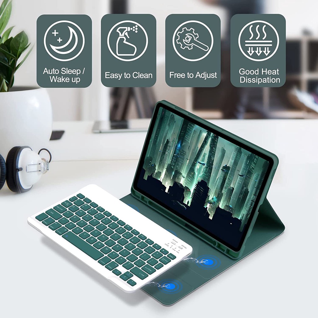 Samsung Galaxy Tab S9/S9 Plus/S9 Ultra Bluetooth Keyboard Case With 2 ...