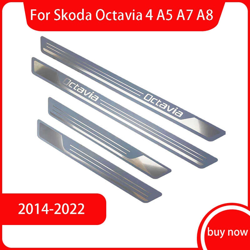 Para Sa Skoda Octavia 4 A5 A7 A8 2014-2019 2020 2021 2022 Stainless ...