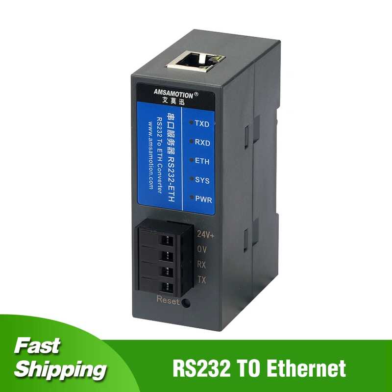 RS232 to Ethernet Port Serial Server Modbus Gateway RTU to TCP Protocol Communication Module ...