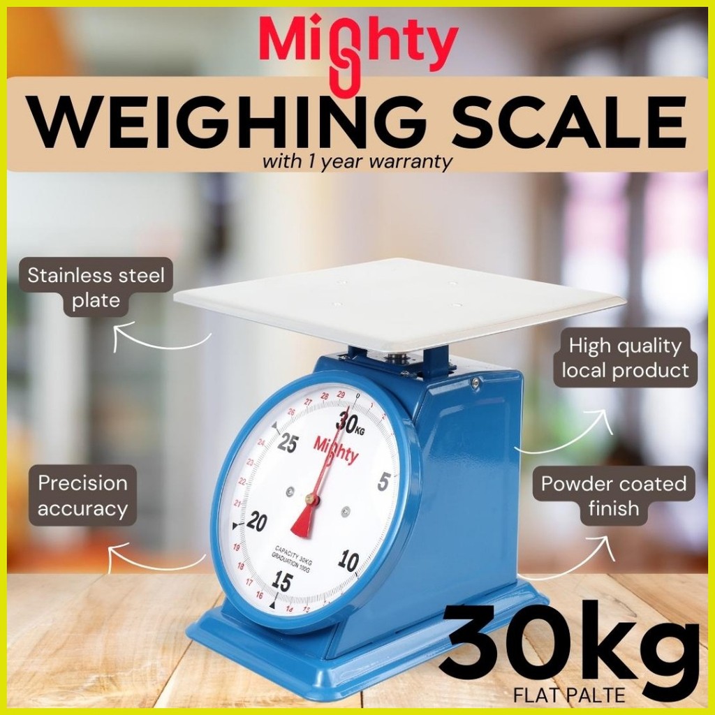 [Mighty] Weighing Scale 30 kilograms FLAT PLATE/ Timbangan 30 kilos / Flat Scale WeighingScal ...