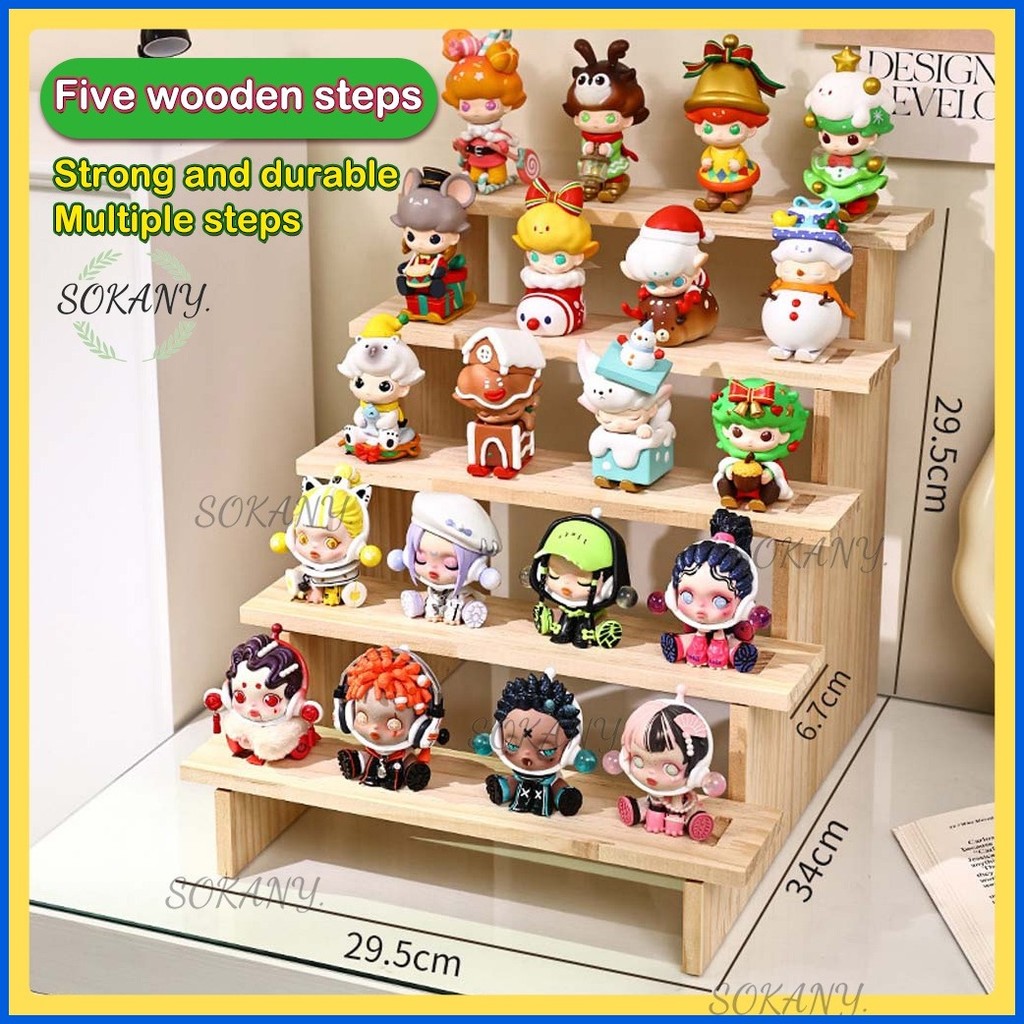 ♀ ♧ Wooden Display Rack Wooden Shelf Cabinet For Collection Istante ...