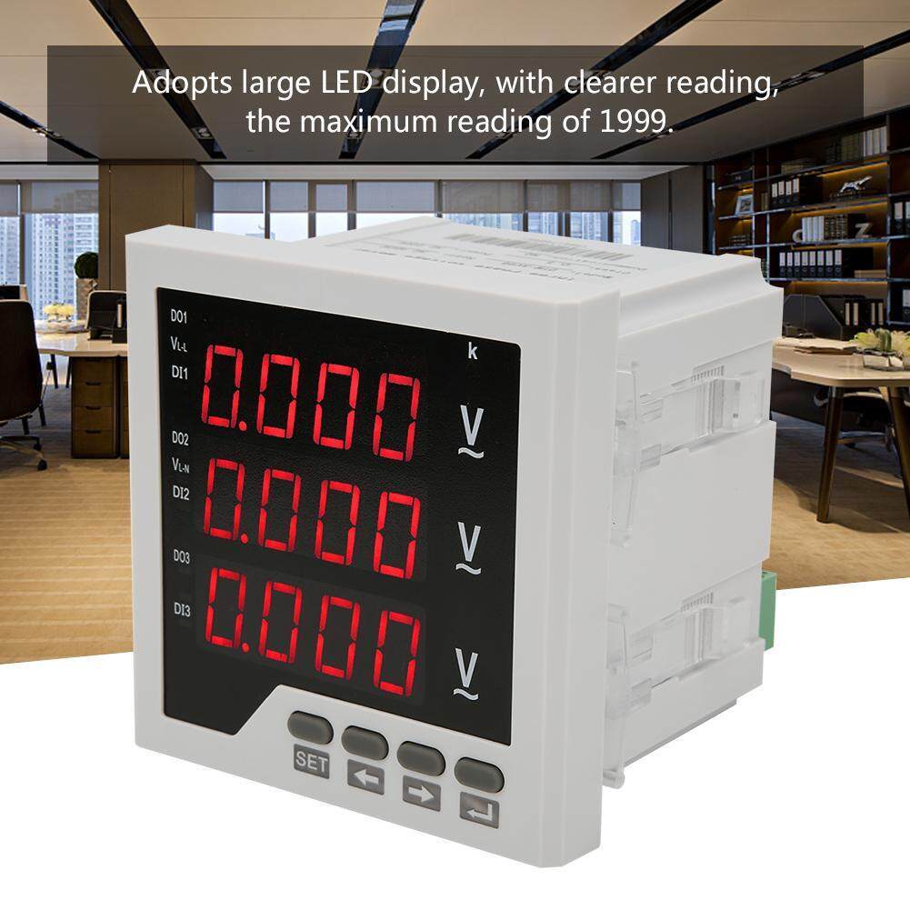 DTM-AV96 3 Phase Voltage Meter Programmable LED Digital Display ...