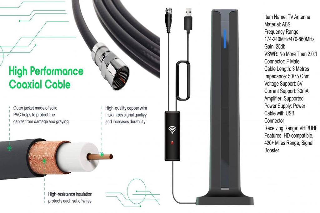 [calcutta] Hd-compatible Tv Antenna High-performance Indoor Tv Antenna ...