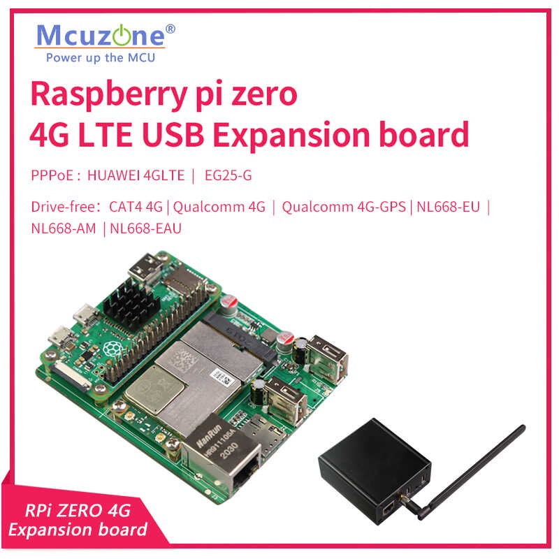 Raspberry Pi Zero 4G LTE Expansion Board, USB Hub Ethernet Eg25 Me909 Openwrt Remote Control ...