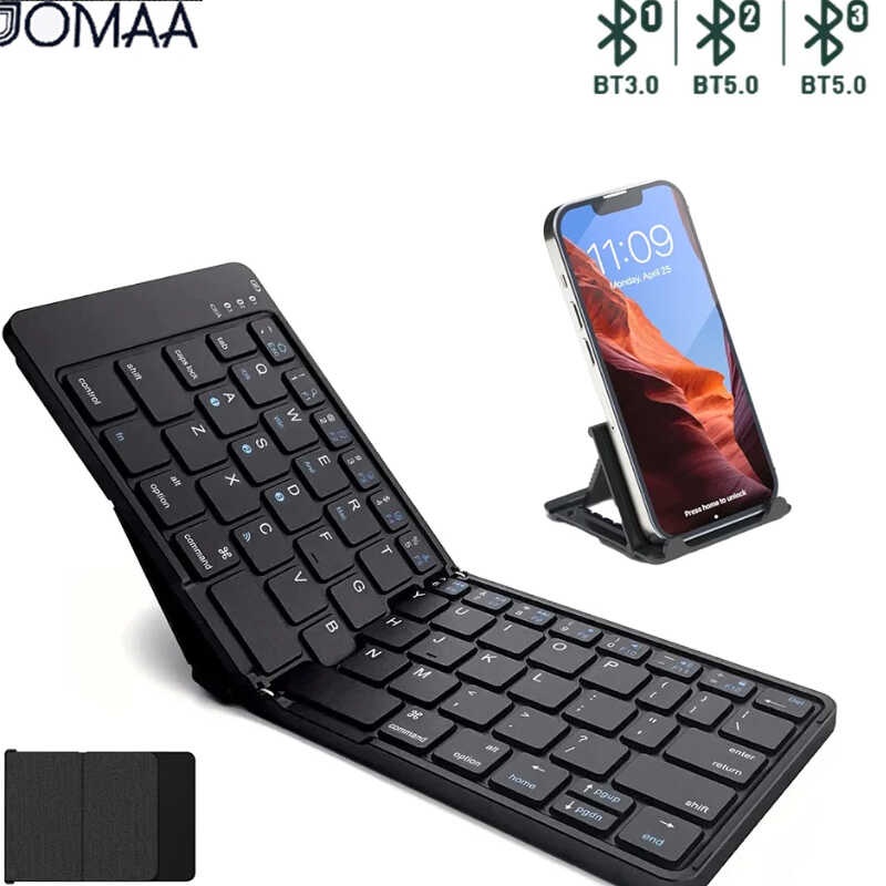 Jomaa Foldable Bluetooth Mobile Phone Keyboard FoldingWireless Keyboard ...