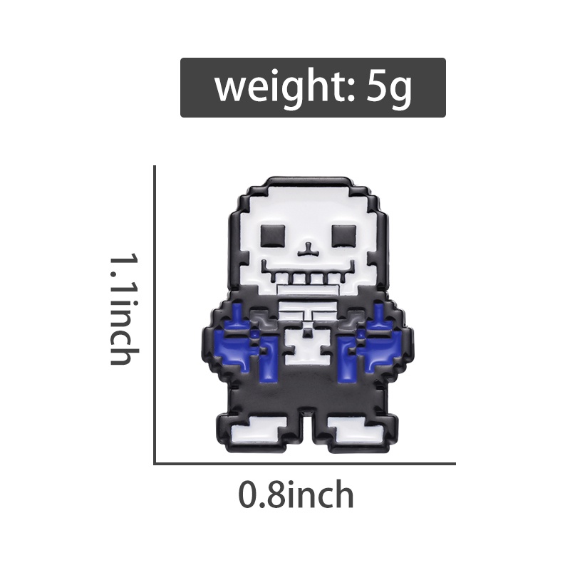Cartoon Patchfan Sans Undertale Enamel Pins Brooches Anime Game Brooch ...
