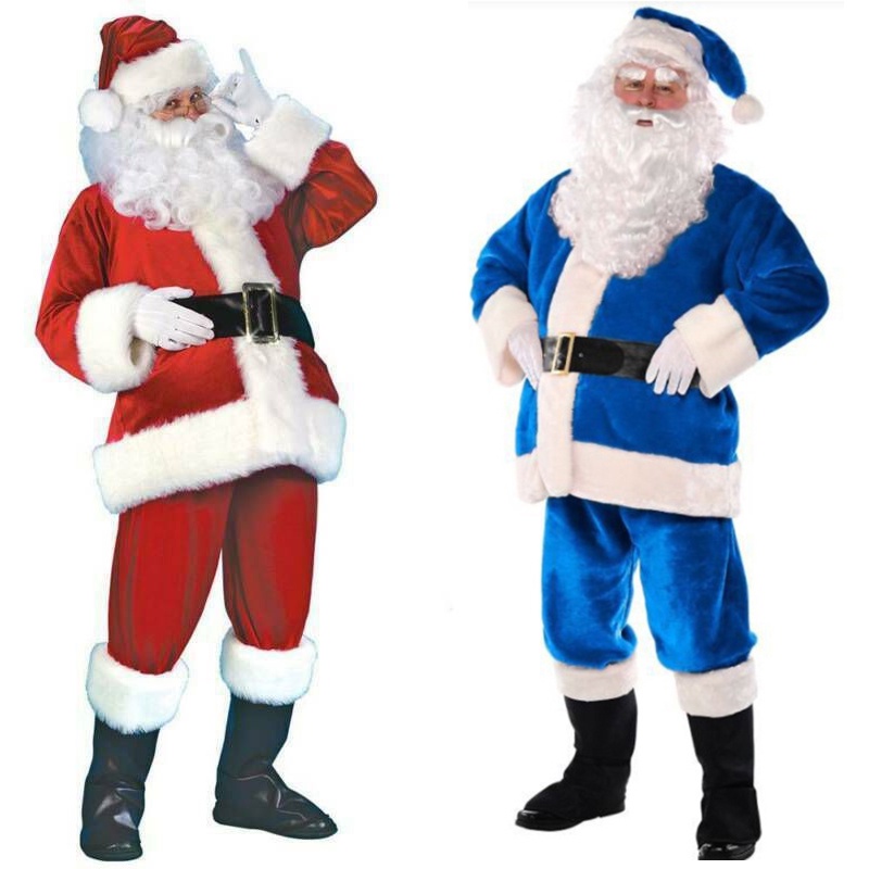 Christmas Santa Claus Costume Cosplay Santa Claus Clothes Fancy Dress ...