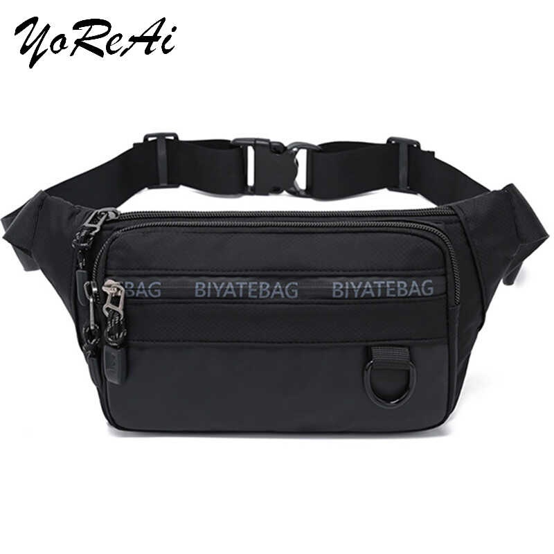Yoreai New Men's Nylon Waist Bag Fashion Outdoor Sports Shoulder Bags ...