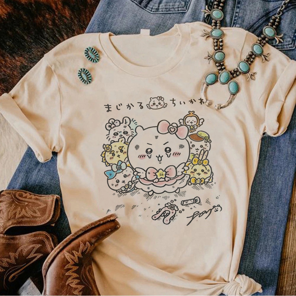 Chiikawa t-shirts women designer summer Japanese Tee girl harajuku ...