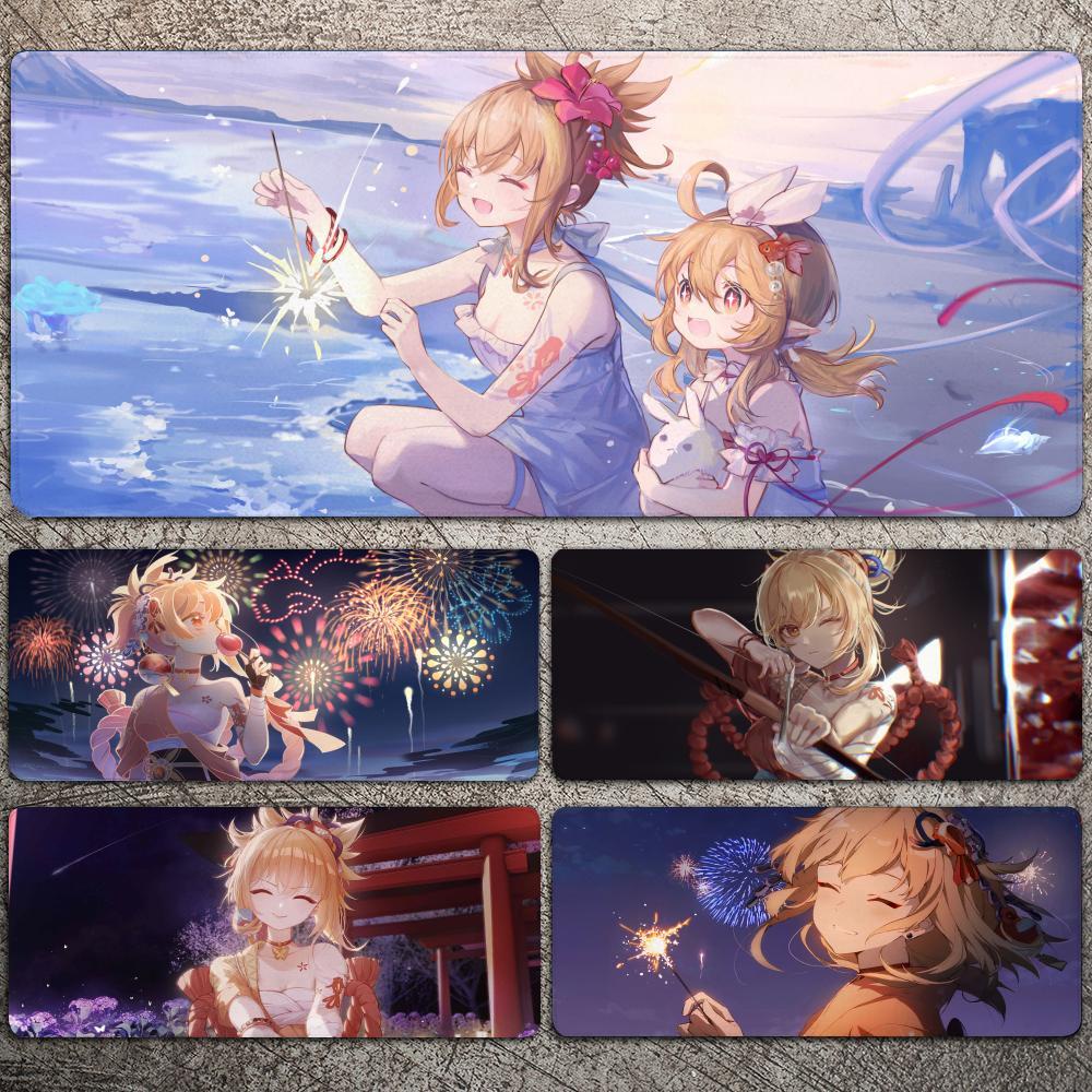 Yoimiya Genshin Impact Anime Girl Mousepad Large Gaming Mouse Pad ...