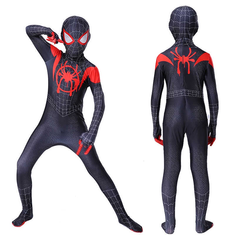 New Film Spider Man No Way Home Cosplay Damit Black Gold Spiderman Web ...