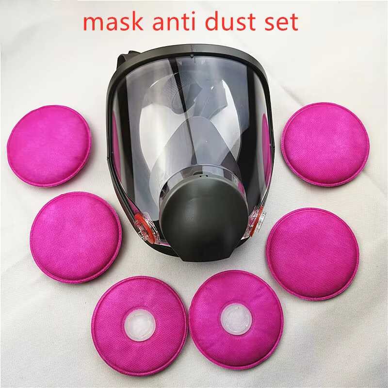 SJL 6800 Gas Mask Anti Dust 7Pcs Suit Full Face Facepiece Respirator ...