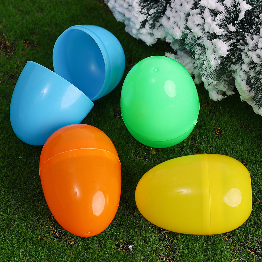 Colorful Fillable Plastic Easter Eggs - Assorted Colors Empty Opening ...