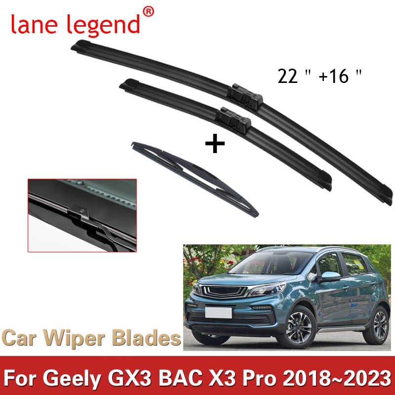 Para Sa Geely Gx3 BAC X3 Pro 2018~2023 Front Rear Wiper Blades I-Set ...