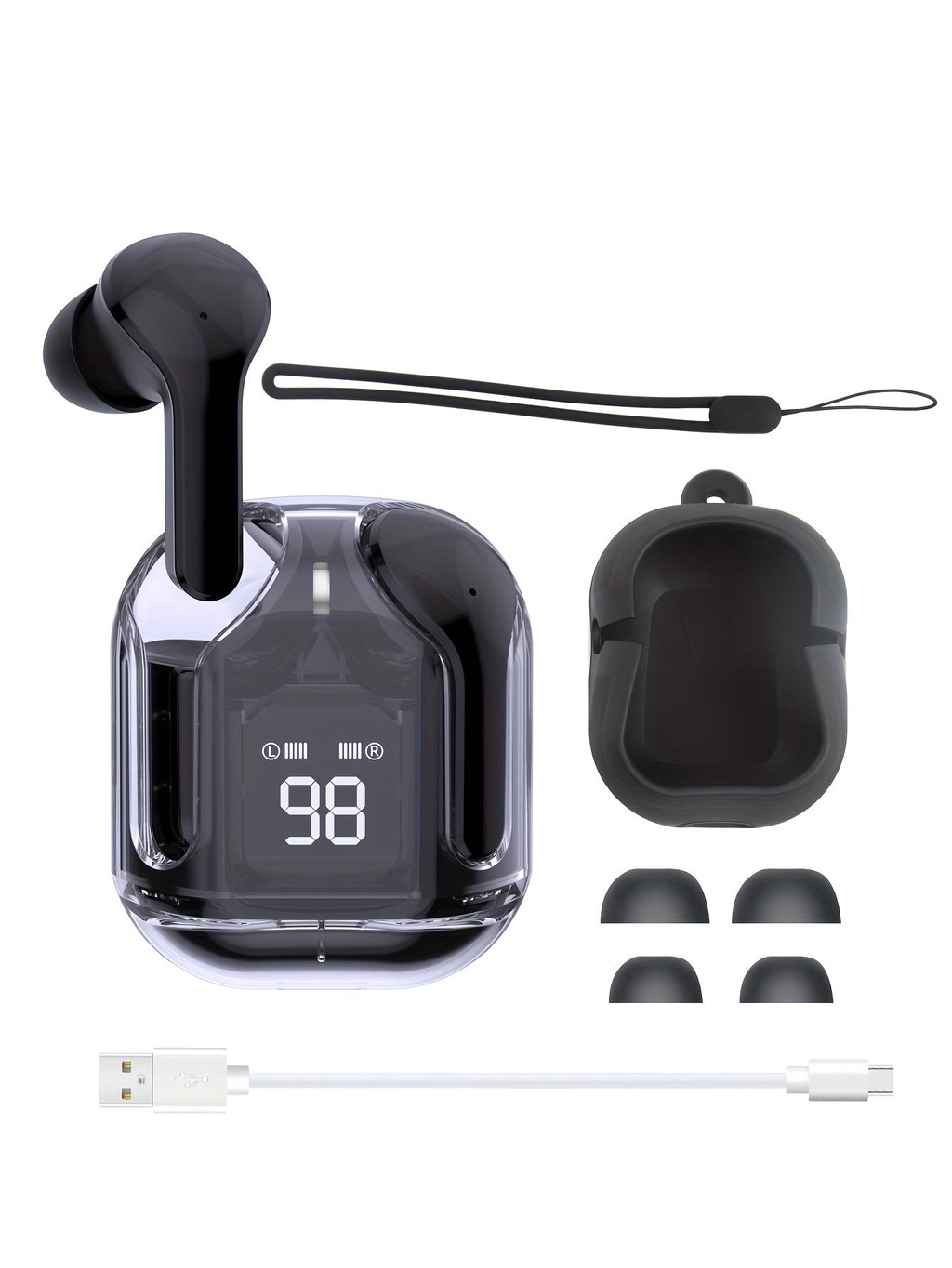 Earbuds 1pcs(Freebie:case+ korean style keychain) Colorful True ...