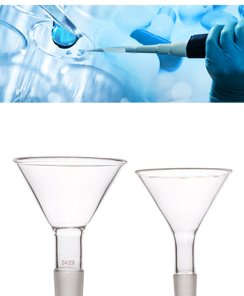 Glass Dosing Funnel 90/100/120MM Triangular Dosing Funnel Experimental ...